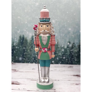 Holiday | Peppermint Square Pink 18 Pastel Candy Nutcracker Swirl ...